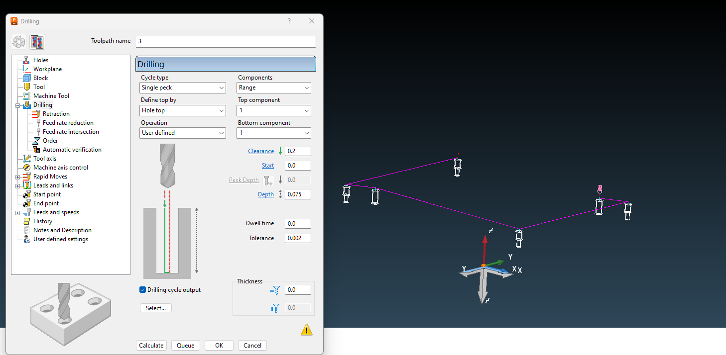 Creating a hole featureset based on depth type - Autodesk Community