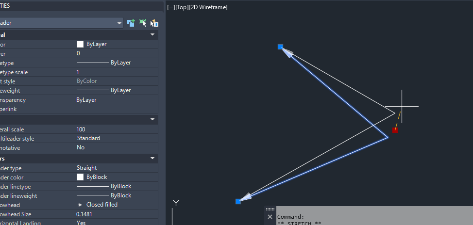 Solved Create Two Inverted Mleaders With A Common Point Using Autolisp