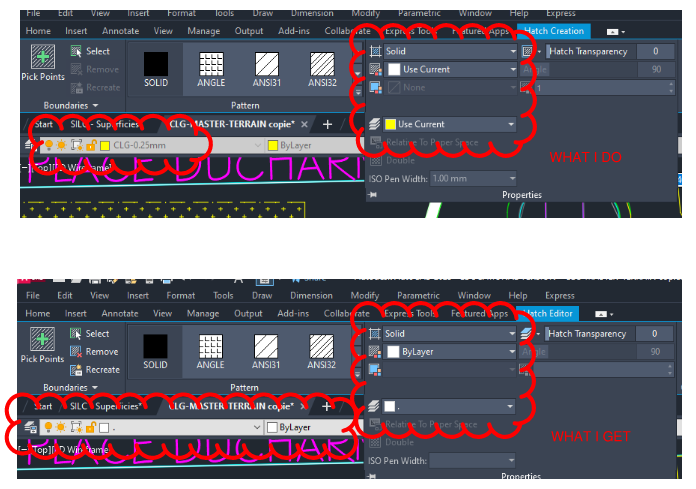 Solved: Hatch created in different layer - Autodesk Community
