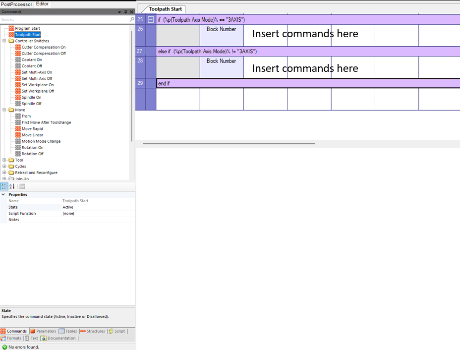 Solved: Post Processor Script: Checking axis mode for all toolpaths - Autodesk Community