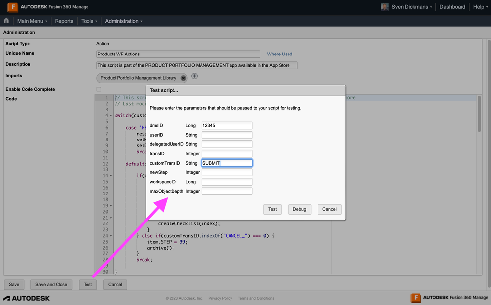 Debug Script Autodesk Community 