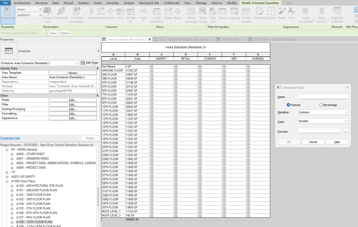 Help with Area Schedule - Autodesk Community