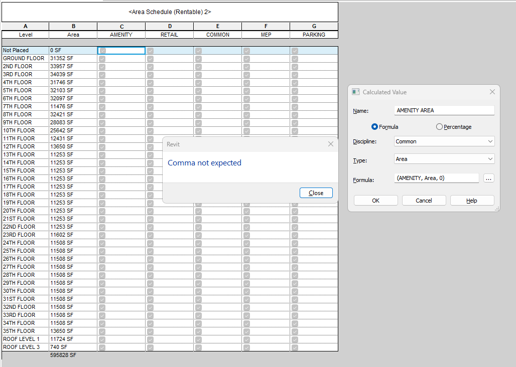 Help with Area Schedule - Autodesk Community
