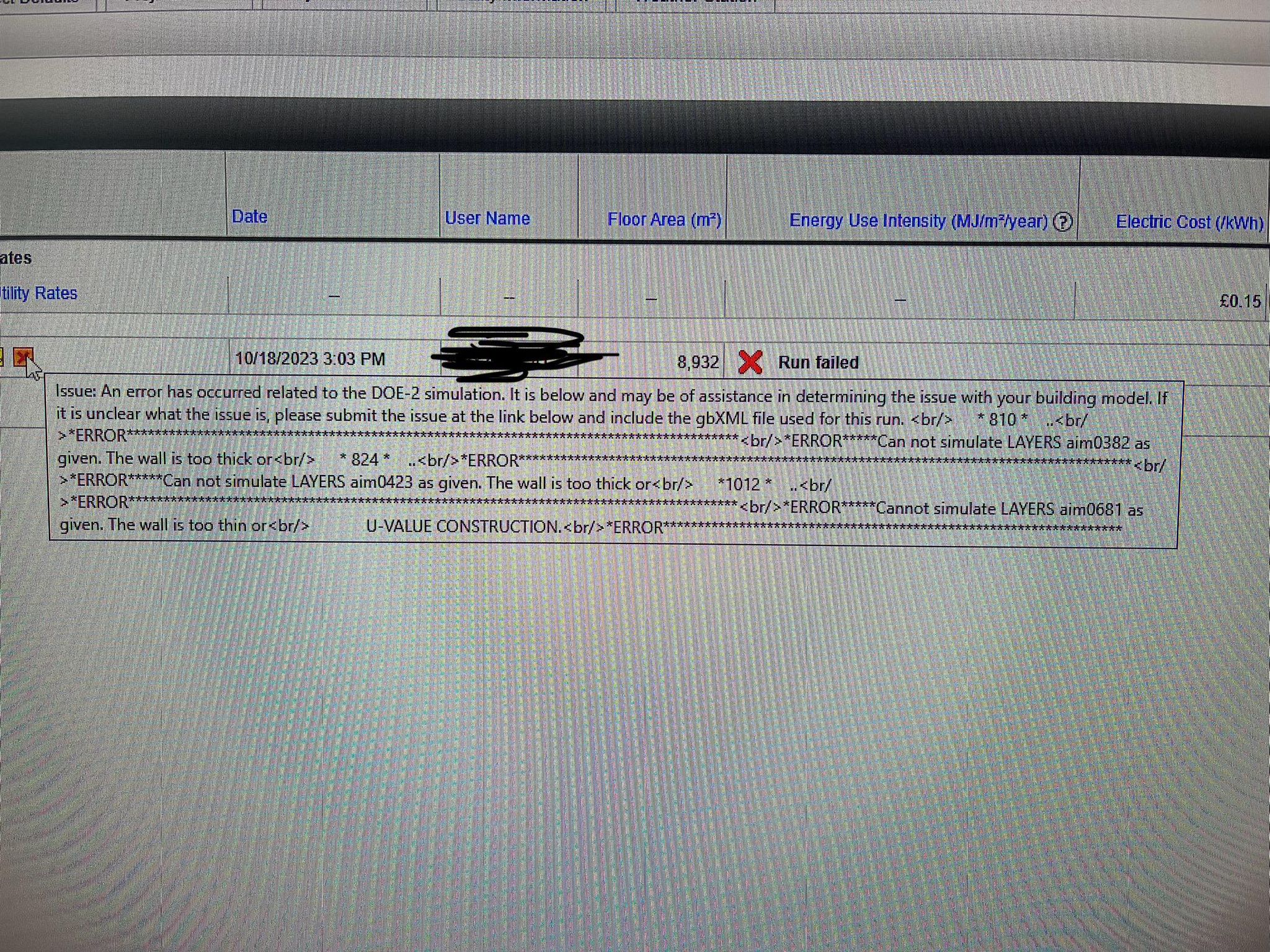 Green Building Studio run failed - Autodesk Community