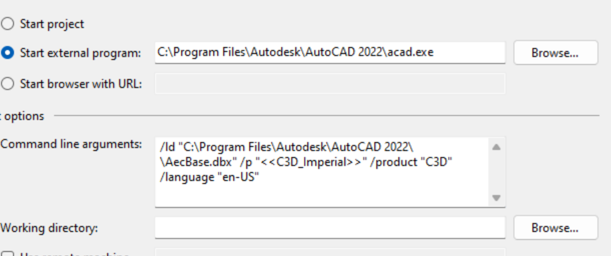 Solved: Visual studio 2022 launches AutoCAD instead of Civil 3d while debugging - Autodesk Community