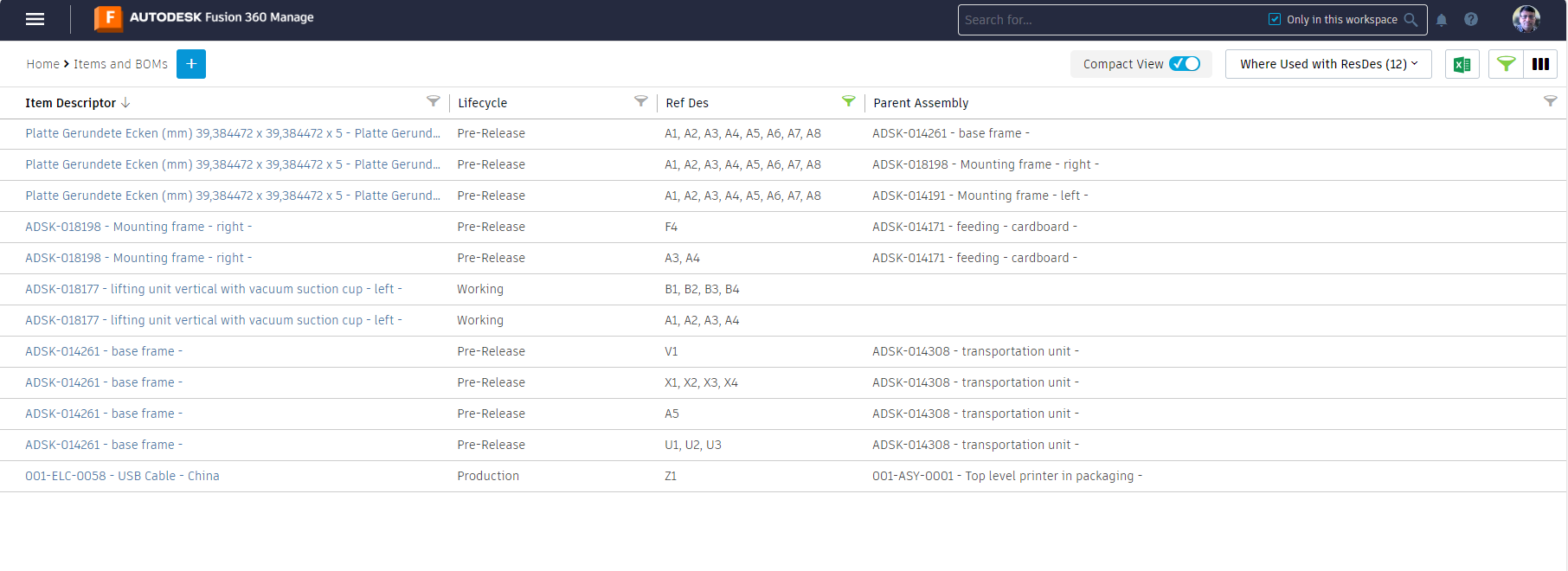 Views: Custom BOM field values not displayed when filtering on Where Used fields - Autodesk ...