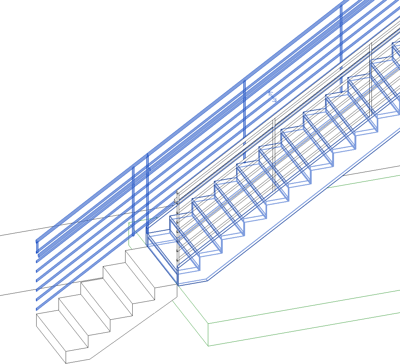 Solved: Extend stair rail past bottom riser? - Autodesk Community