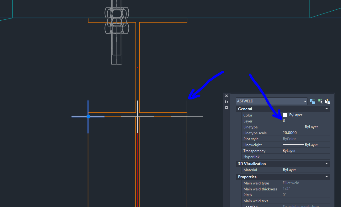 Solved Fillet Weld Assigned To Layer Zero Autodesk Community