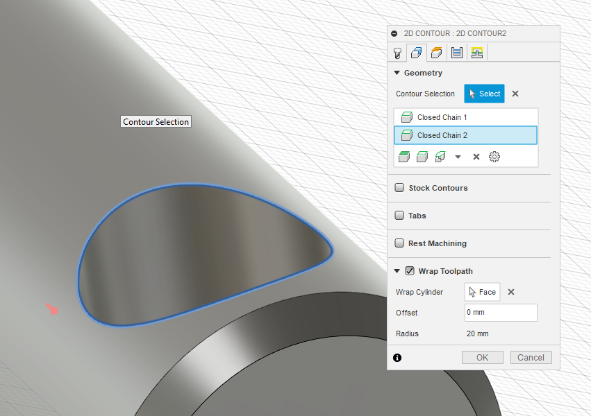 Understanding of making chamfer on wrapped cylinder - Autodesk Community
