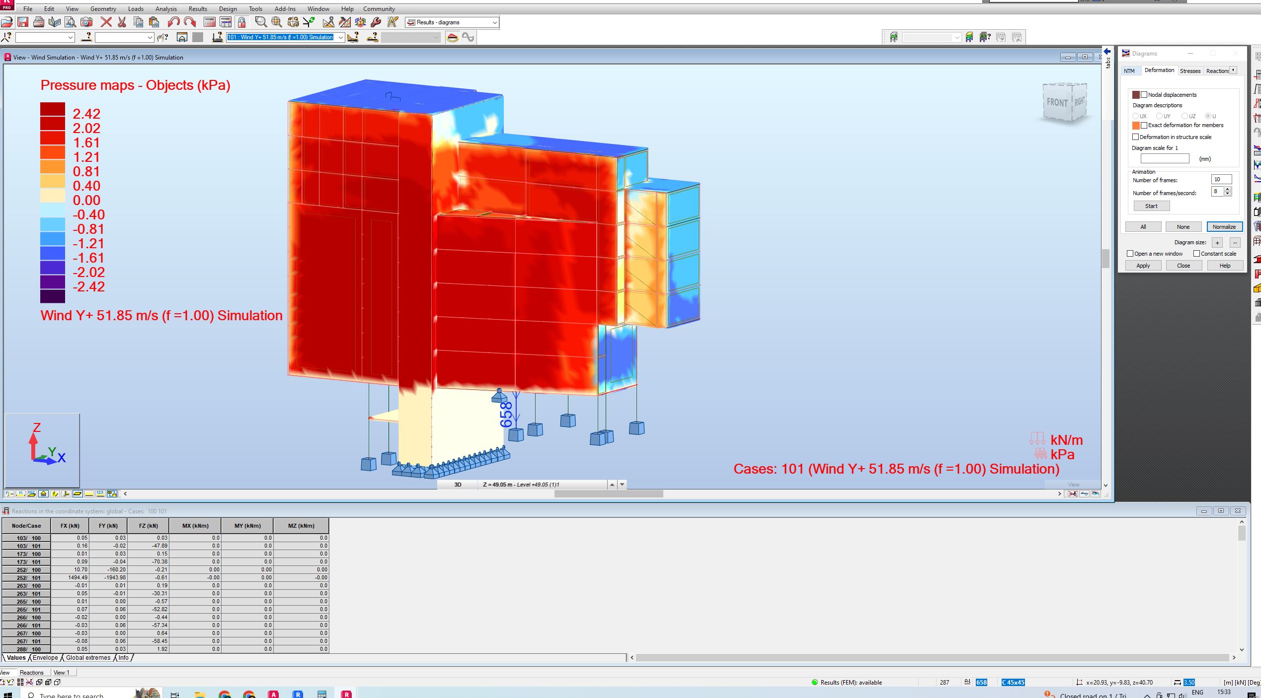 Solved: concrete slab diaphragm transfers horizontal load in the XY plane to the core, but does ...