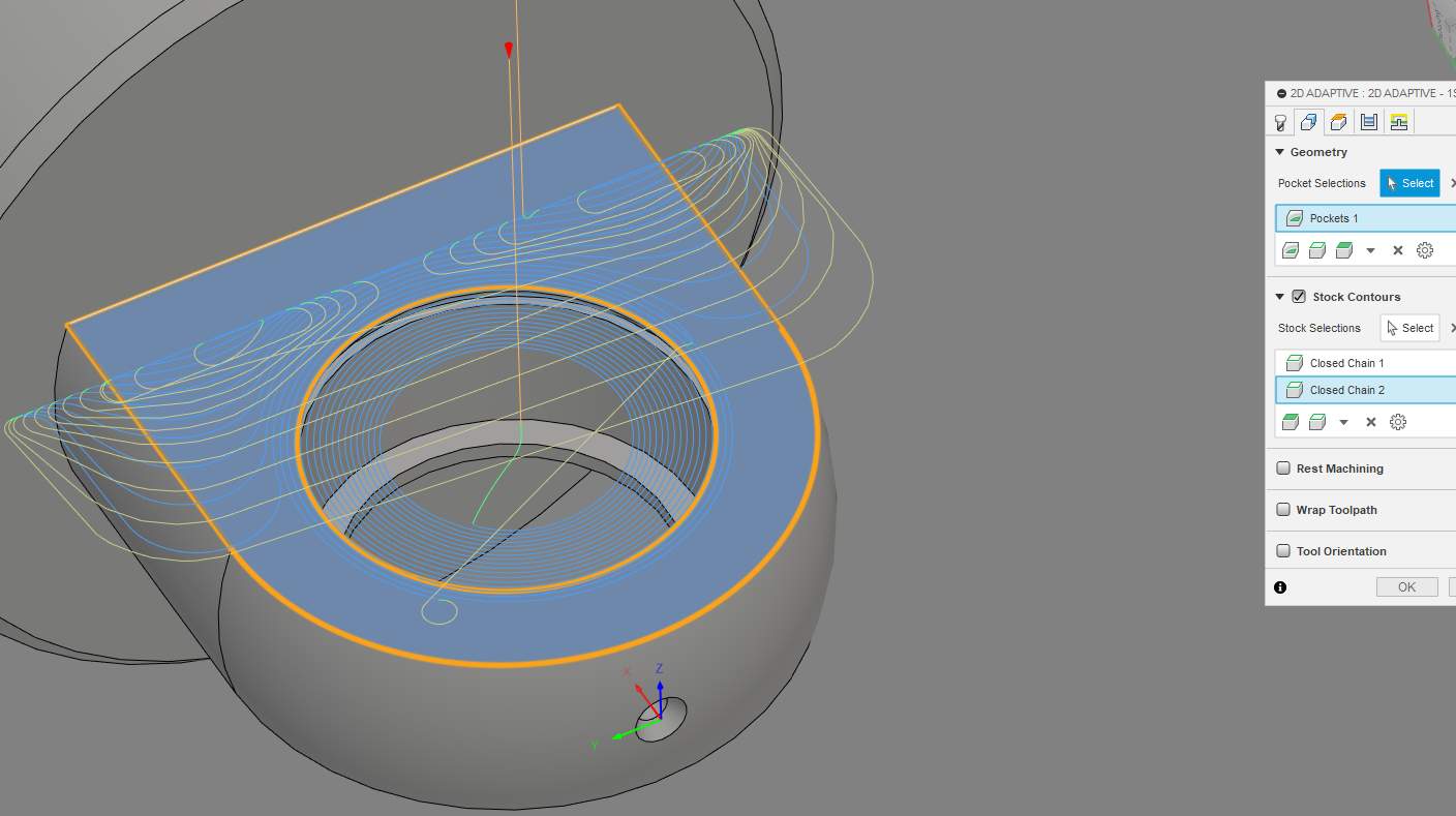 Solved Massive First Cut On Adaptive Toolpath Autodesk Community 
