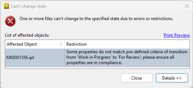 'criteria failed message' to lifecycle transition to display custom restriction message ...
