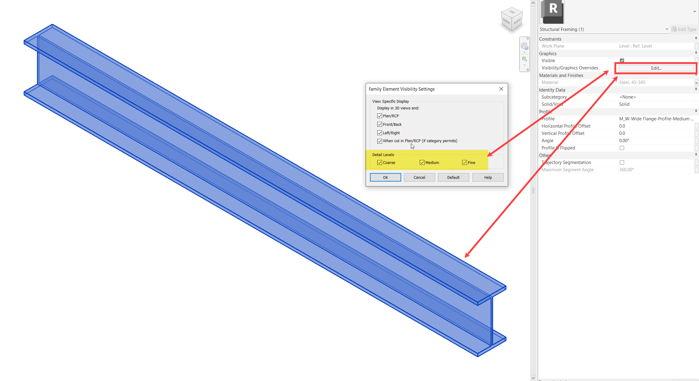 Solved: Notching only visible in first and last beam while making array - Autodesk Community