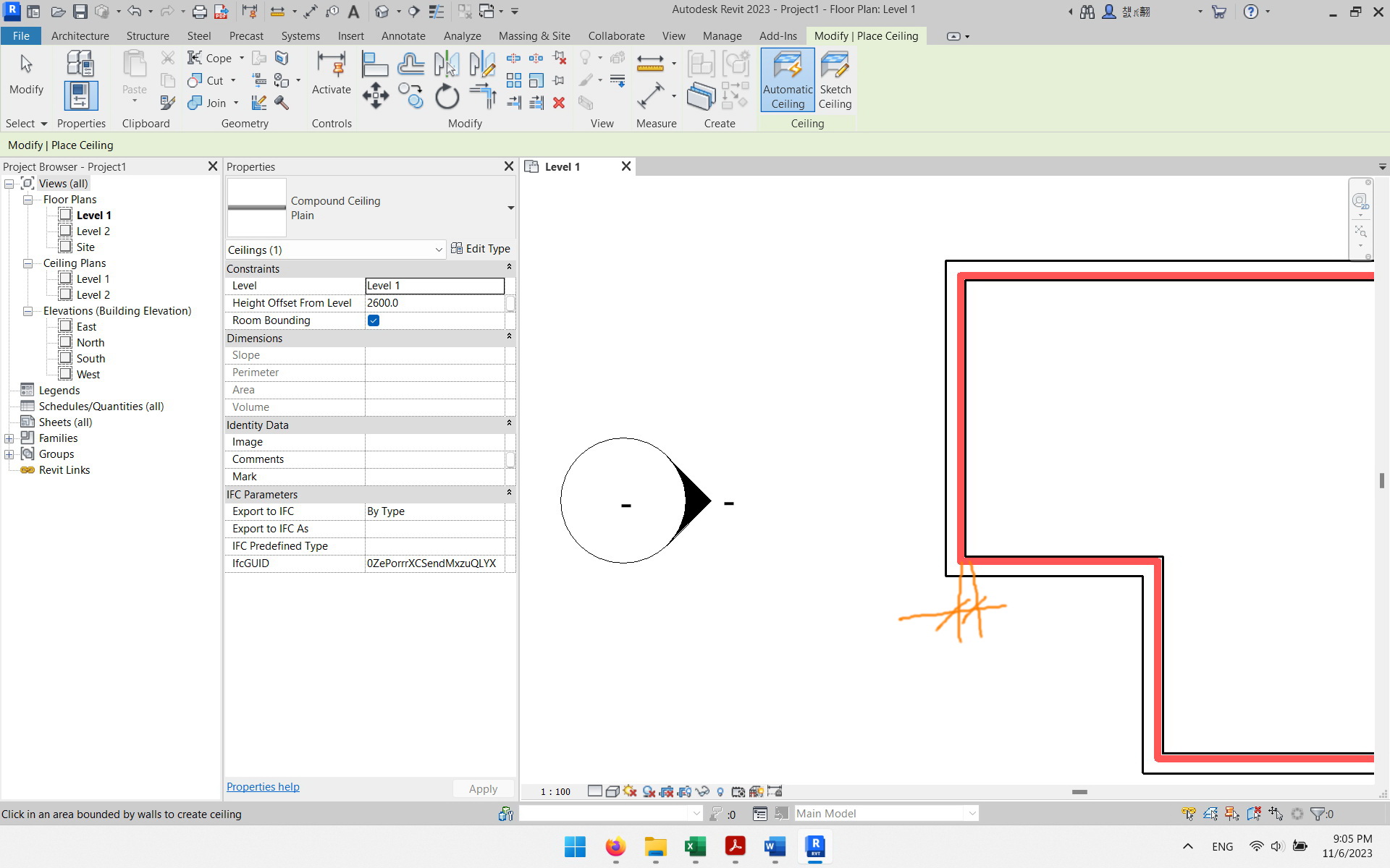 Revit 2023: How to define the distance between the edge of the wall and ...