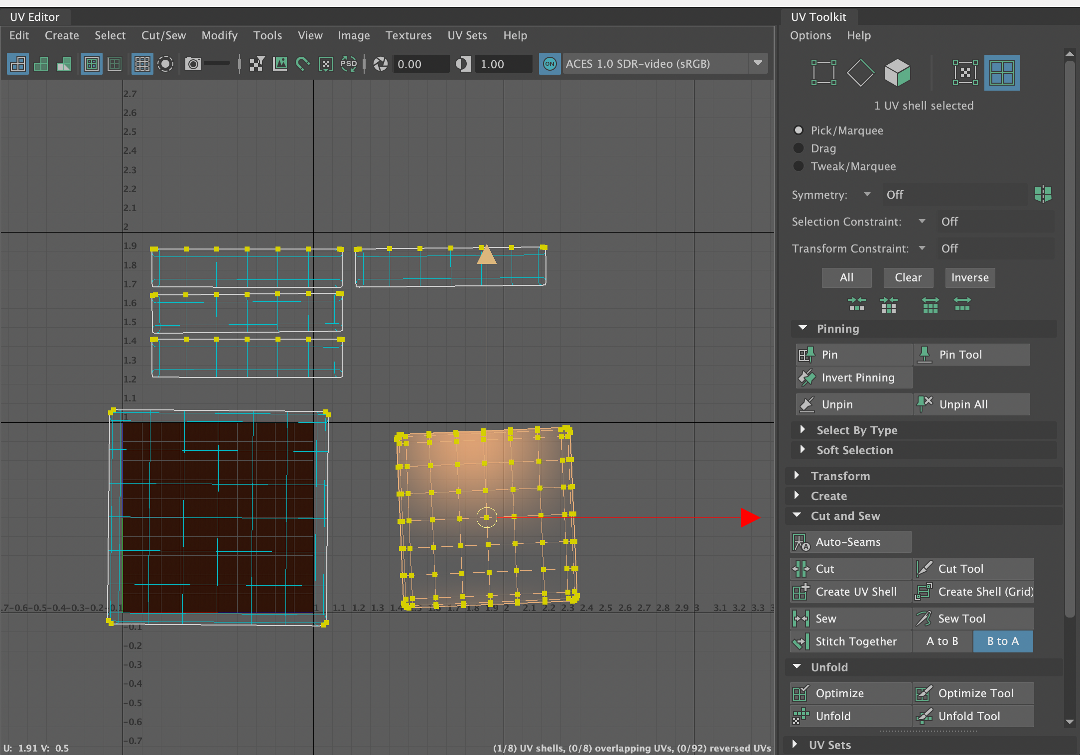 Solved: UV Shells are connected to shared vertices from other shells. How do I prevent this ...