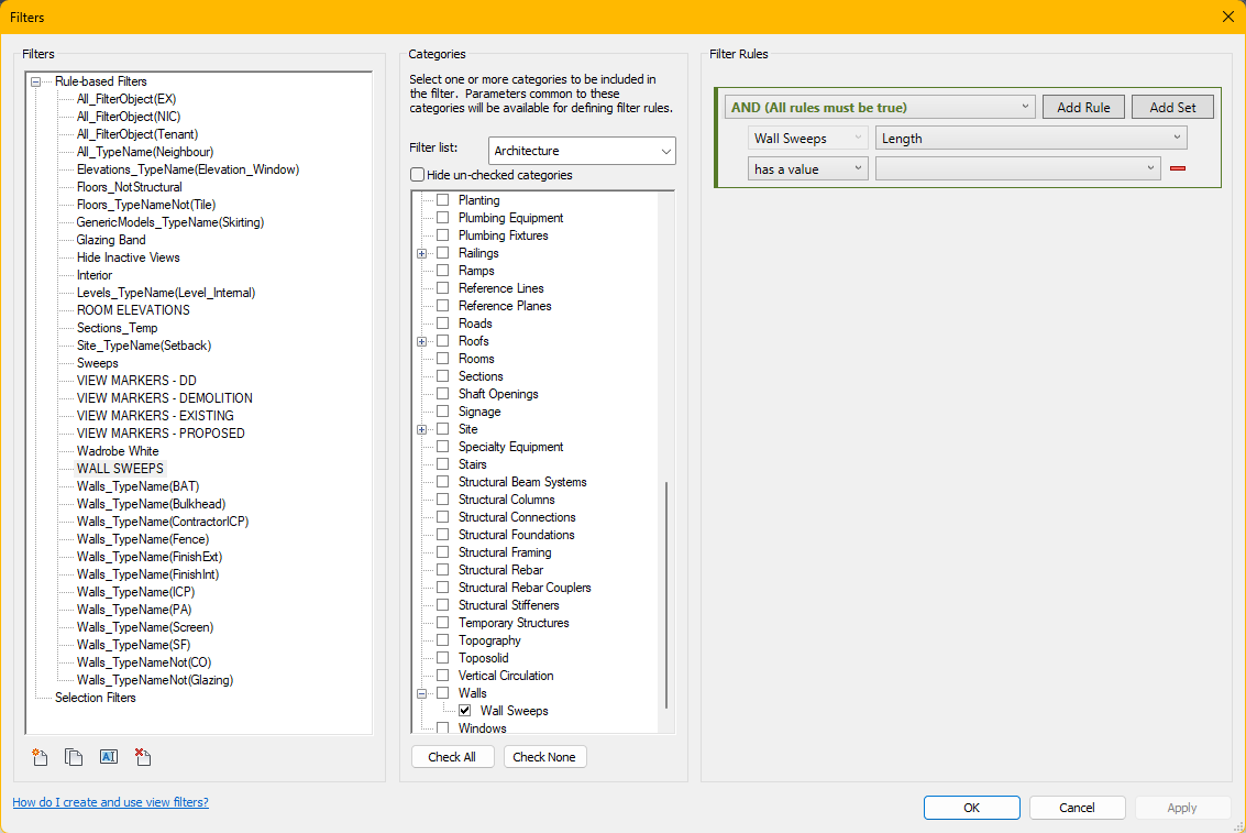 CONTROL VISIBILITY OF WALL SWEEPS IN PLAN VIEWS!! - Page 3 - Autodesk Community