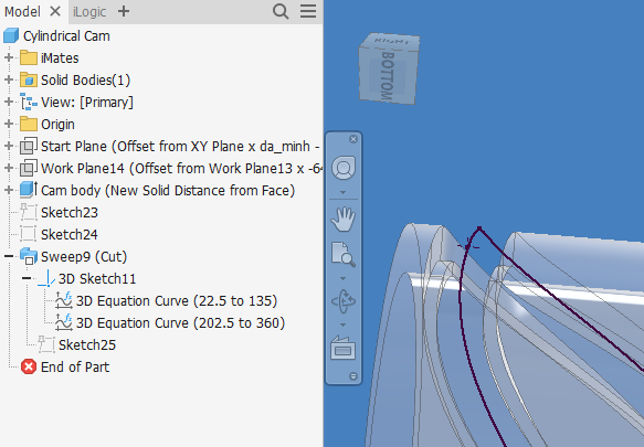 Solved: Equation curve trouble for cylindrical cam design - Autodesk Community