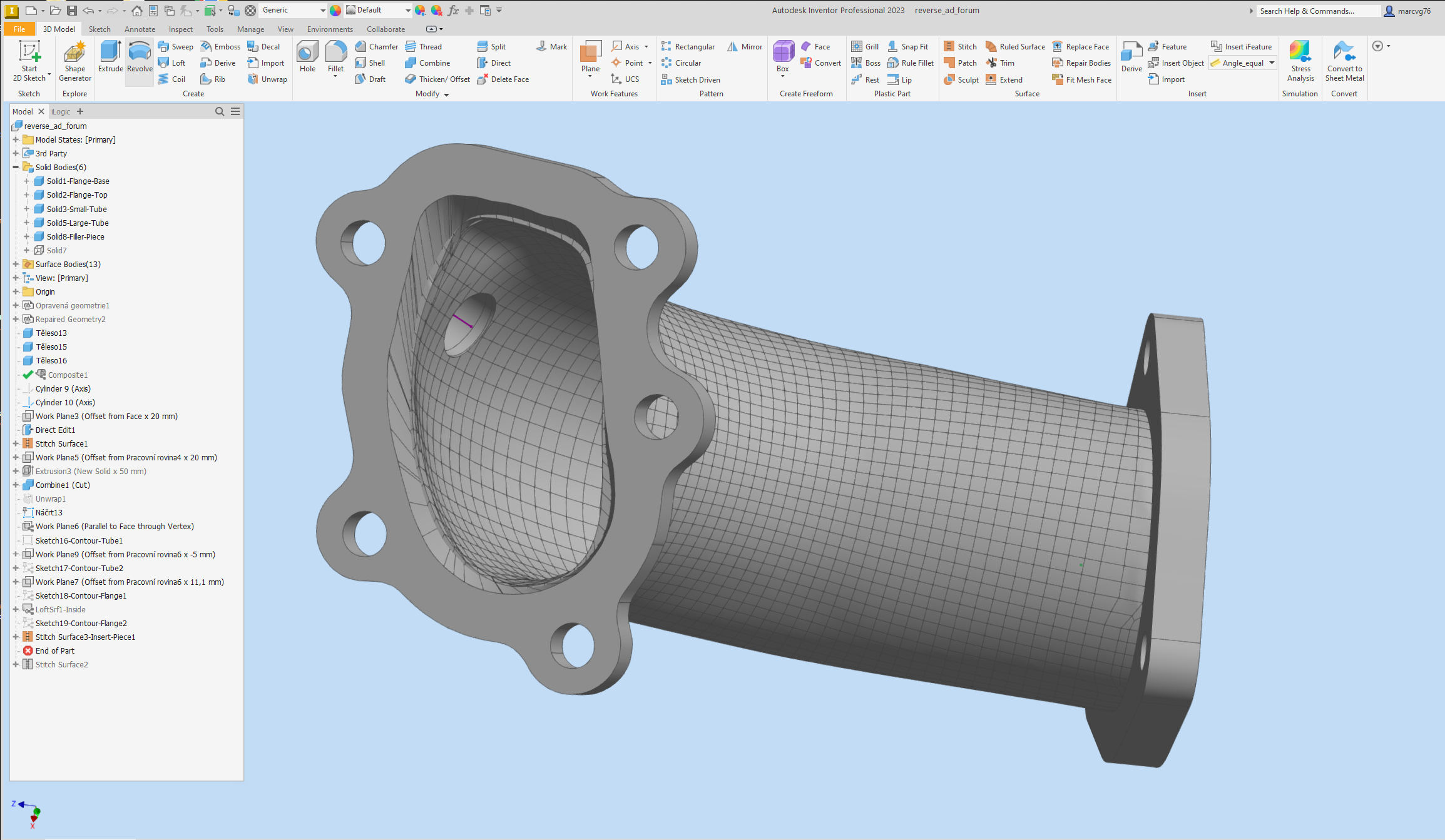 Solved: imported part for reverse engineering - modeling welds - Autodesk Community