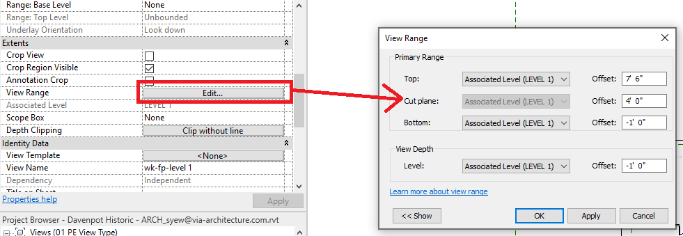 Why does my wall disappear (in plan view only) when I set my window ...