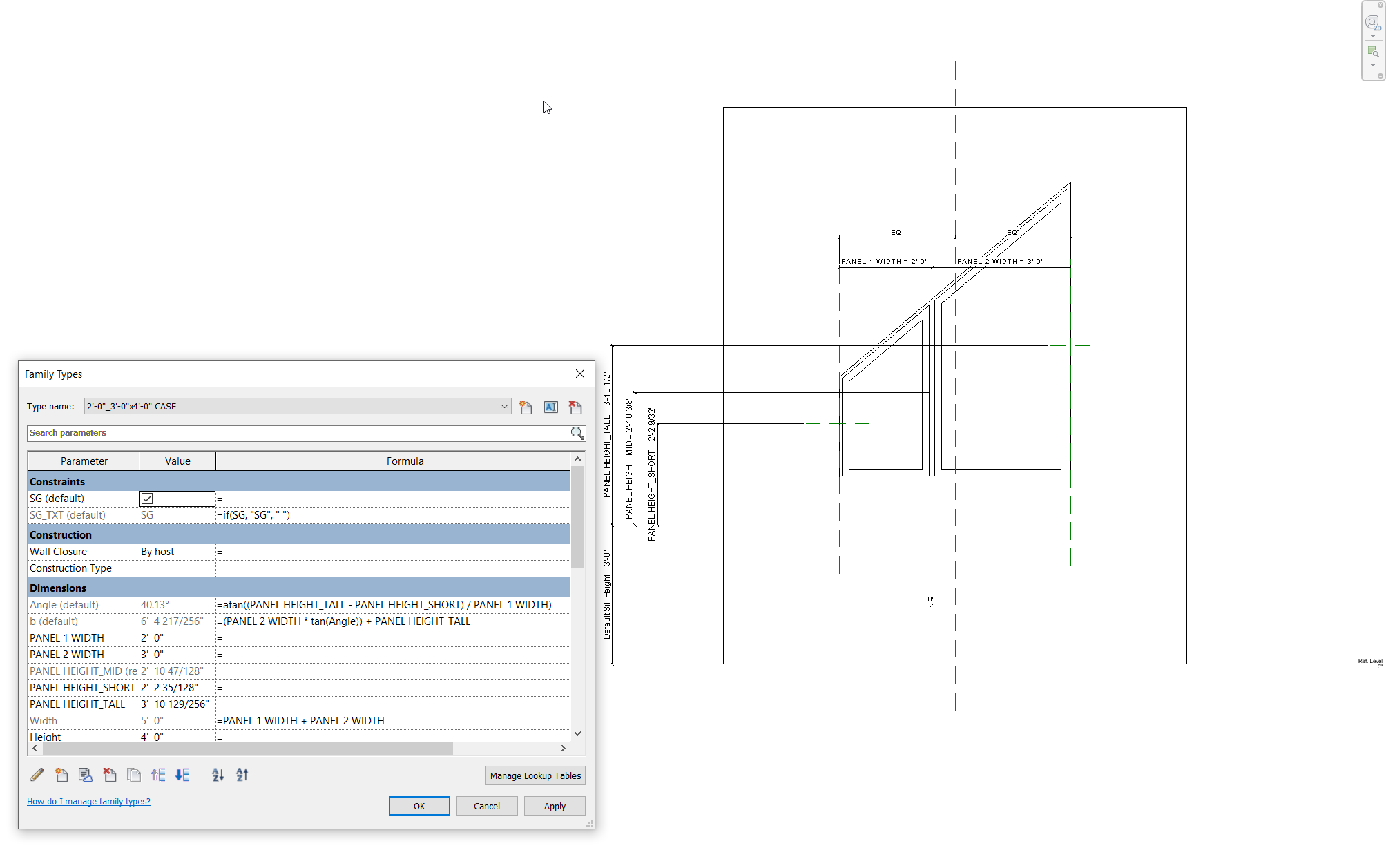 Solved: Trying to create a 2-panel window with a sloped top - Autodesk ...