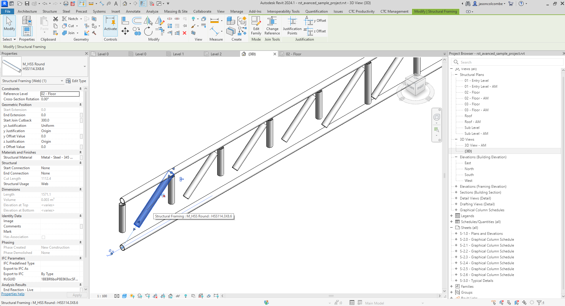 Reducing length of beams simultaneously? - Autodesk Community