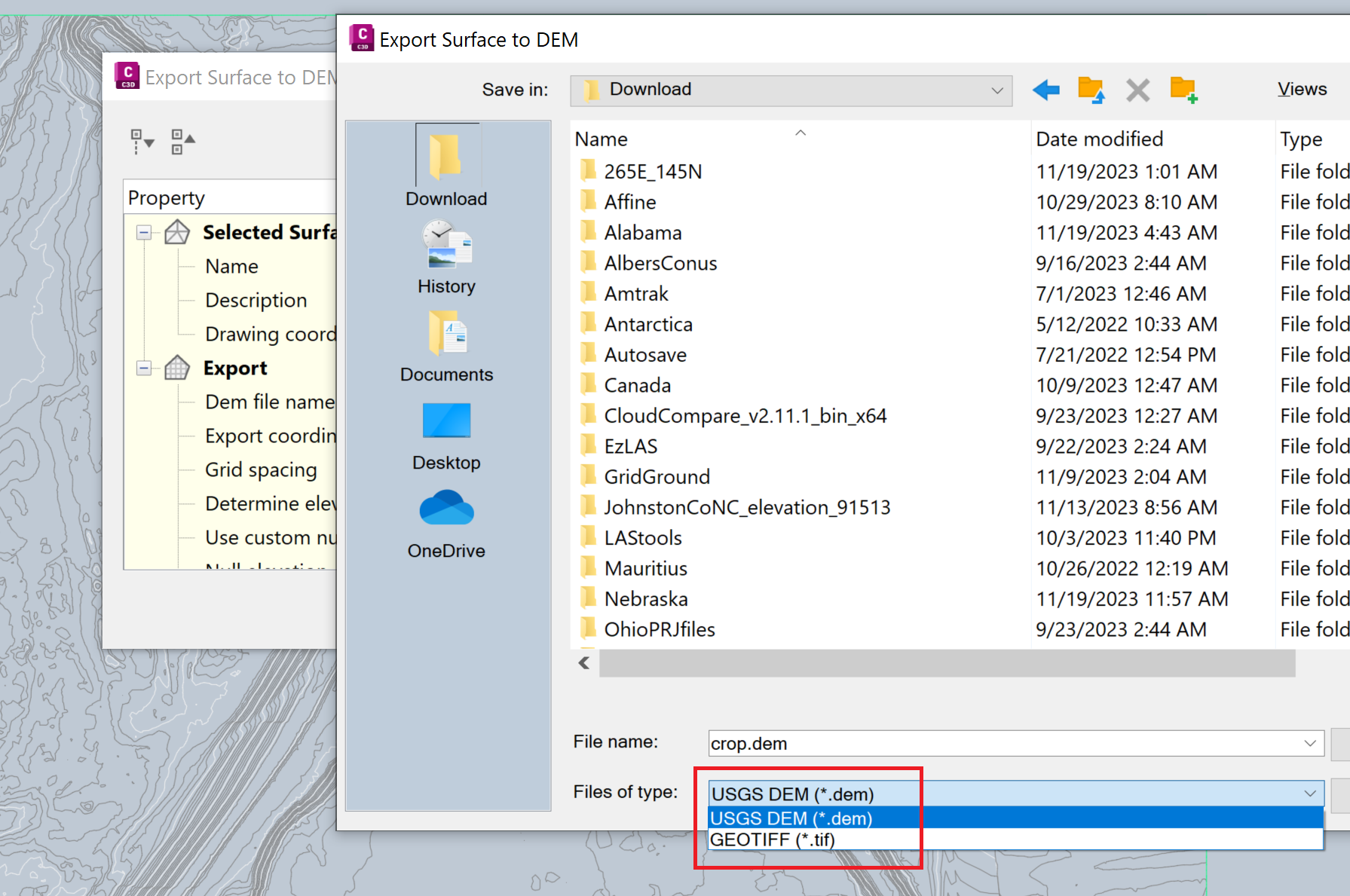 EXPORT DEM - BAD CRS - Autodesk Community