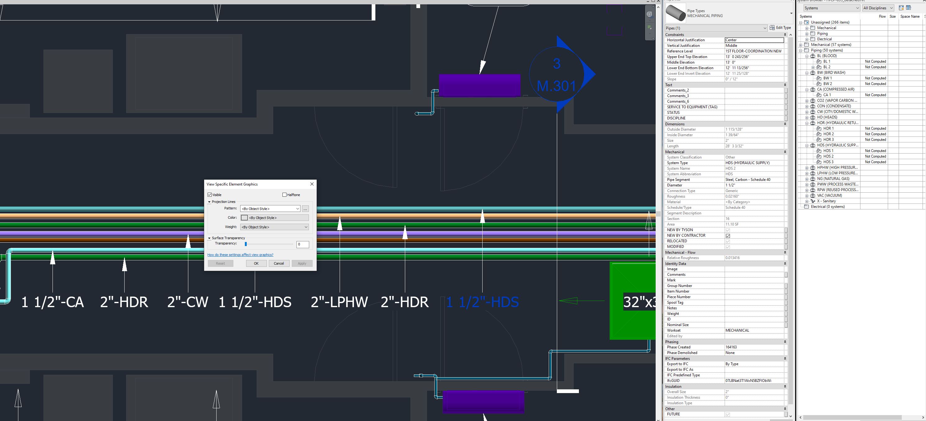 Solved: Pipe System Color Only on Fine and Shaded Display - Autodesk ...