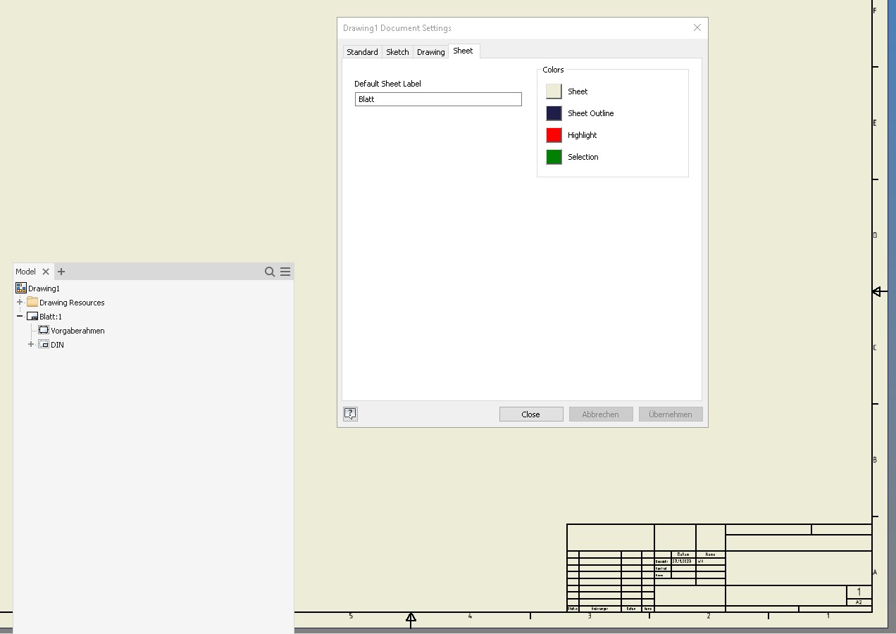Solved: Change the inventor drawing sheet background color to white ...