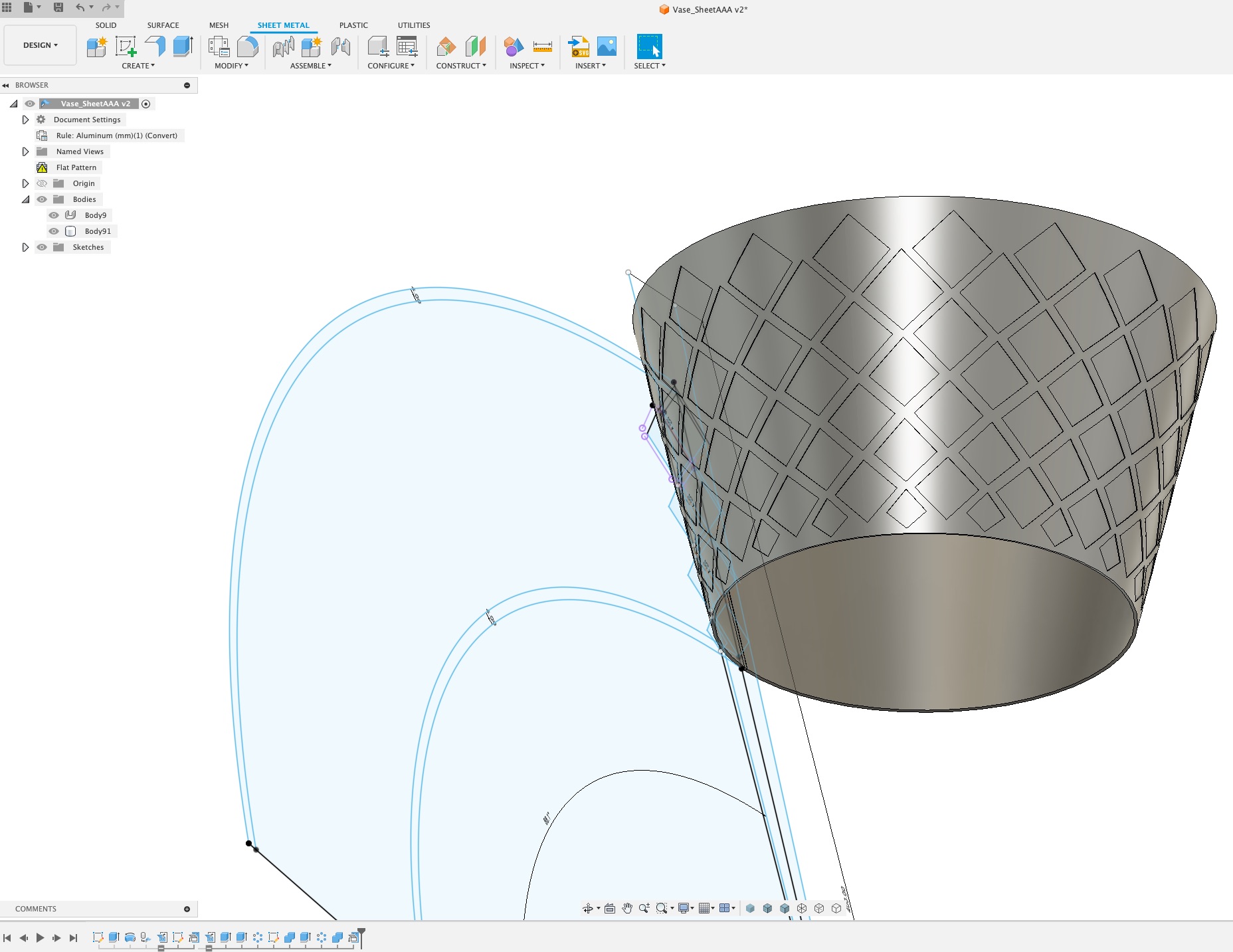 Solved: Repeat pattern on curved taper surface - Autodesk Community