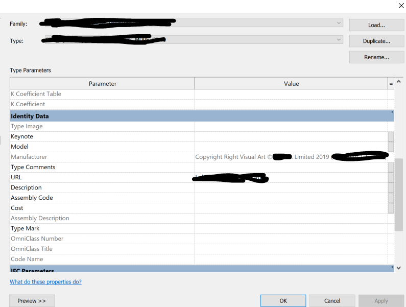 Solved: How to create a grayed out copyright parameter for a family? - Autodesk Community