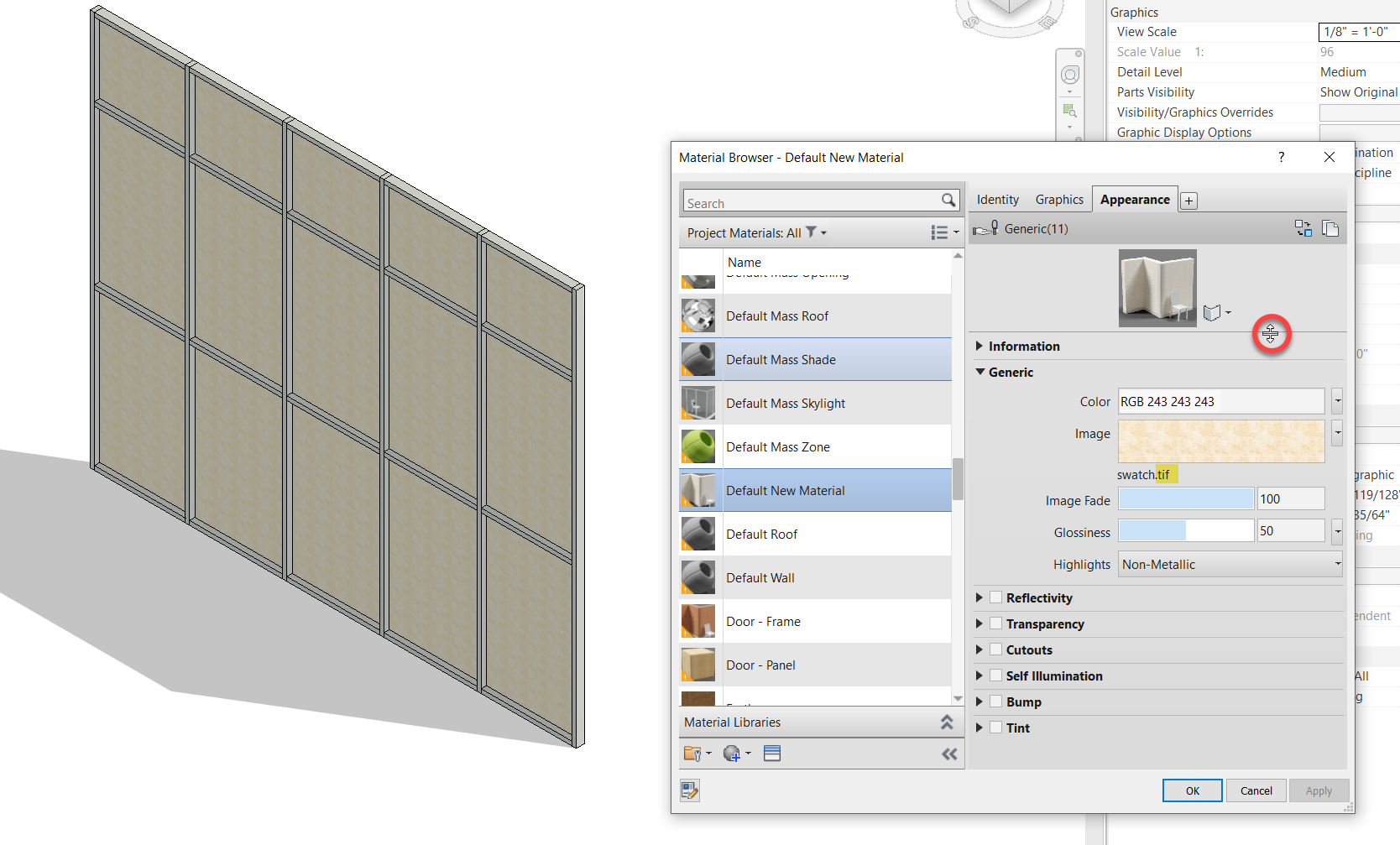 In Revit Materials texture are not showing in the render time and in the 3d view - Autodesk ...