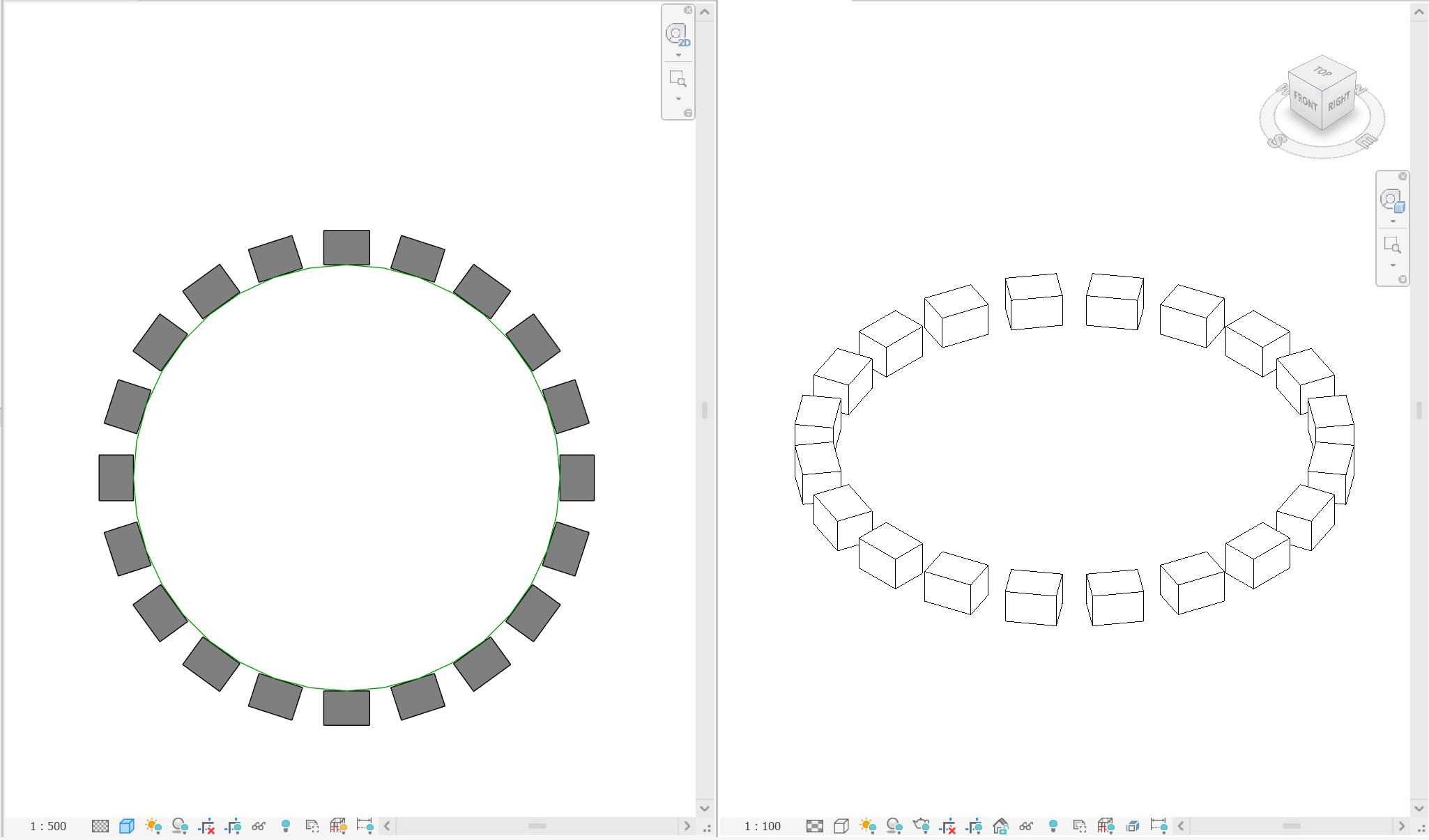 Revit Radial Array Problem - In-Place Mass vs Generic Model-In-Place ...