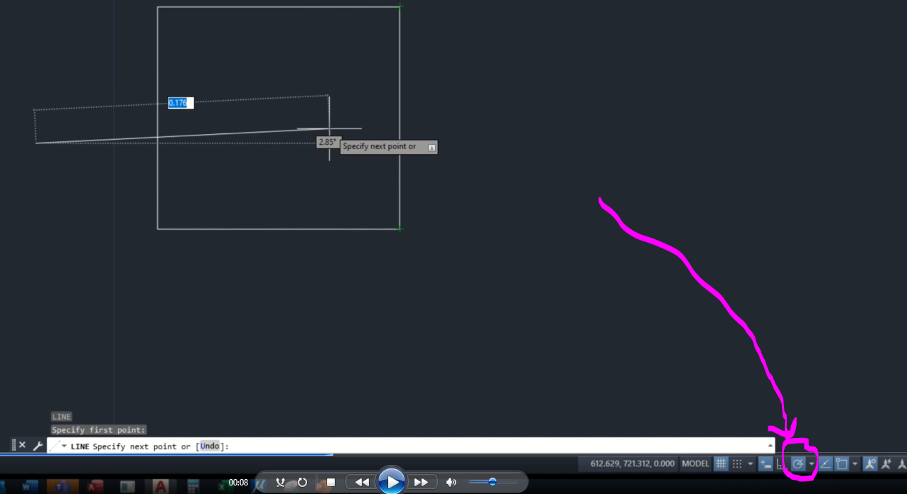 Solved: Dynamic input stuck in ortho - Autodesk Community