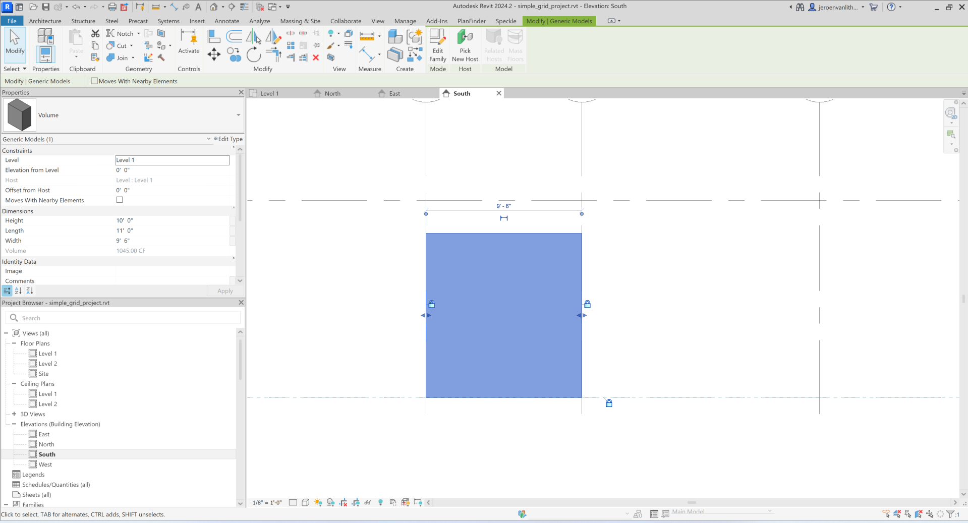 Solved: How to snap Generic Family Volume model to floor - Autodesk Community