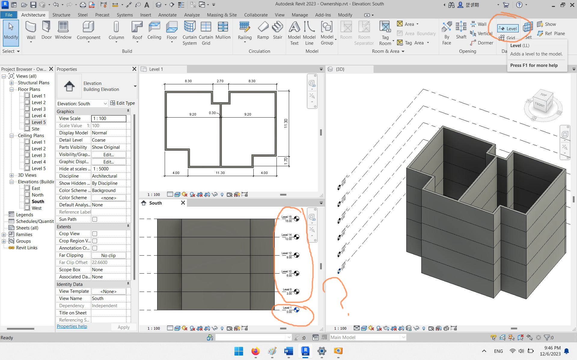 Revit 2023 Why Some Of The Levels Appear In Black Color And Others Appear In Blue Autodesk