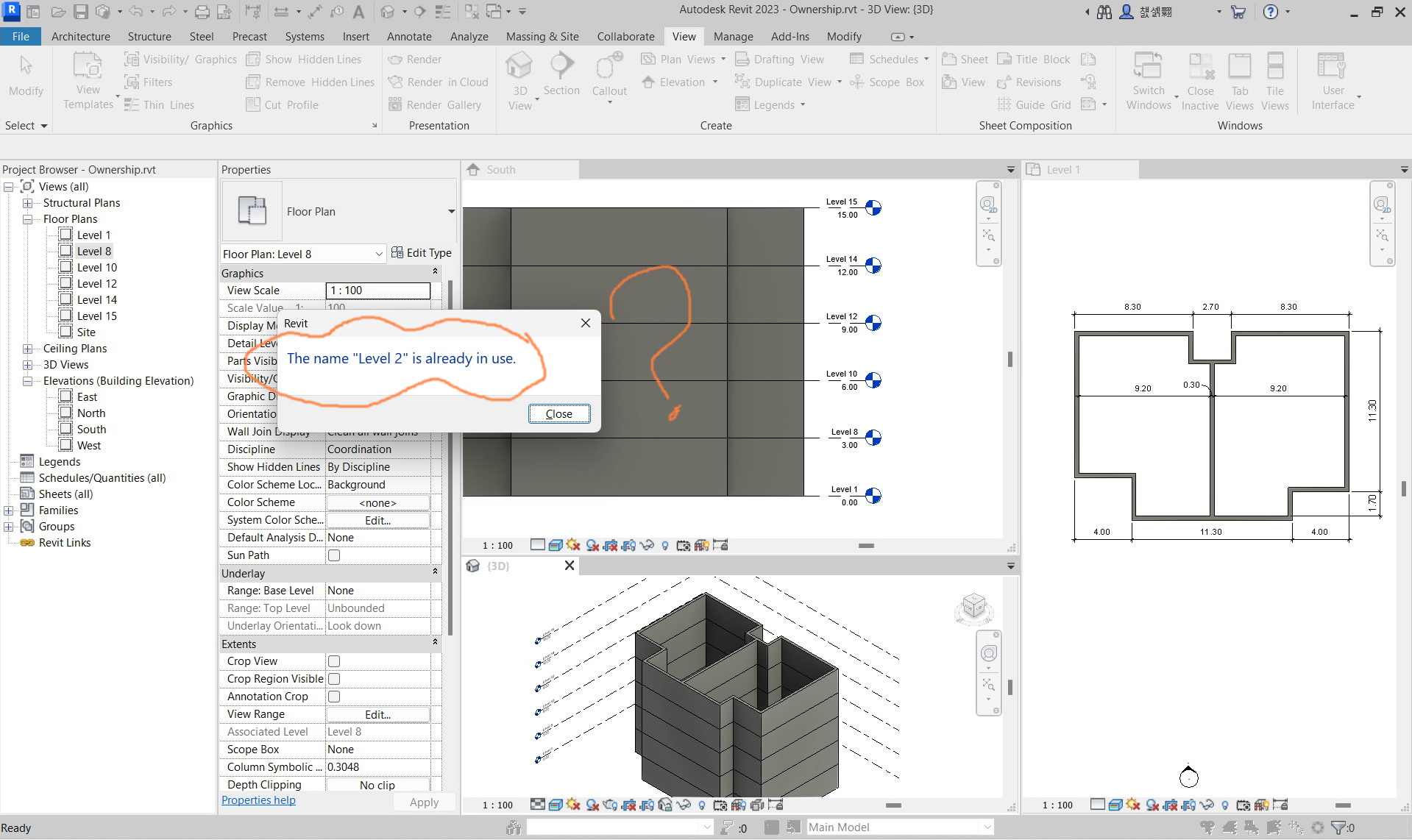 Revit 2023: Why some of the levels appear in black color and others appear in blue? - Autodesk ...