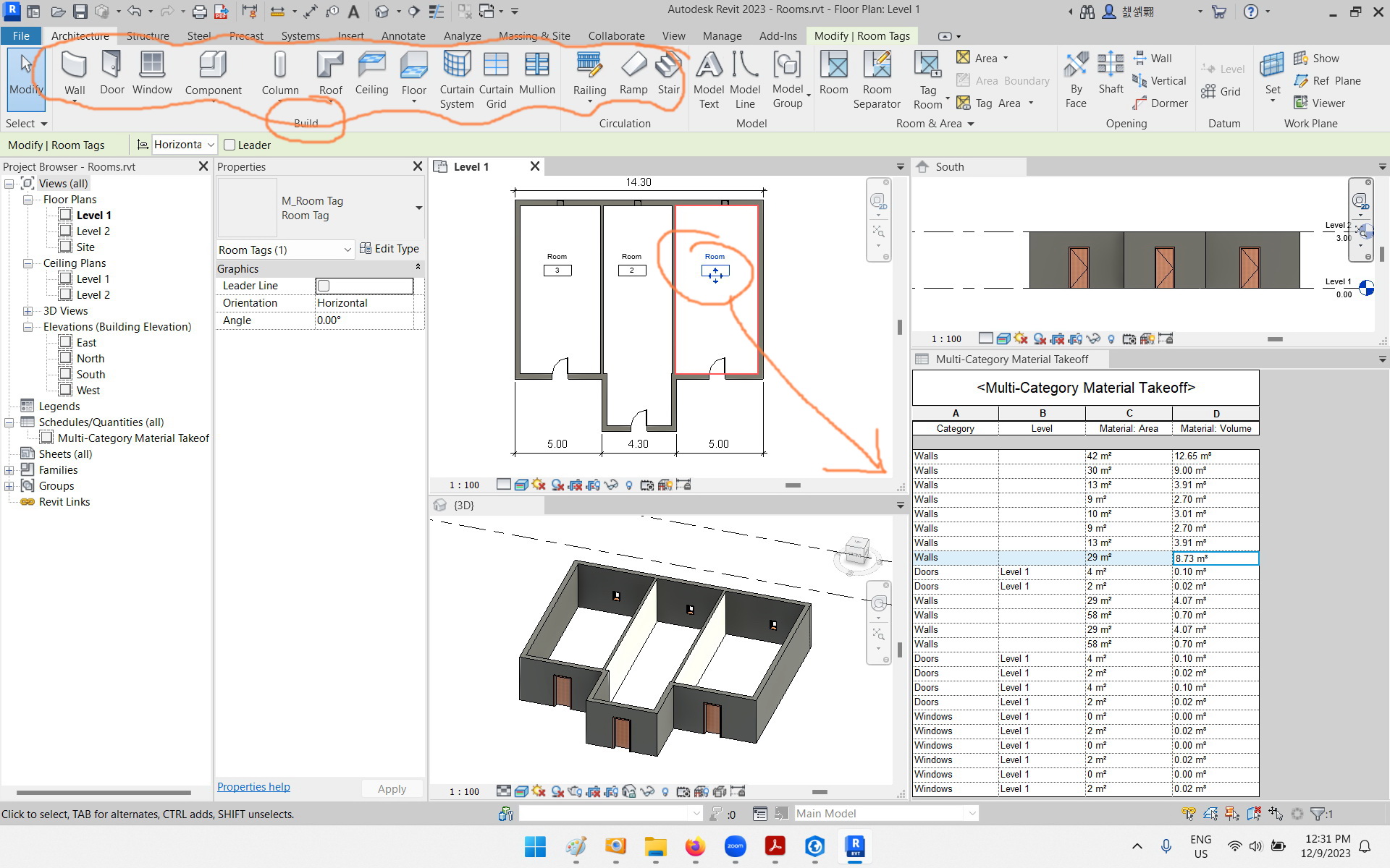 Revit 2023: How the rooms (stores) can be displayed as records in in ...