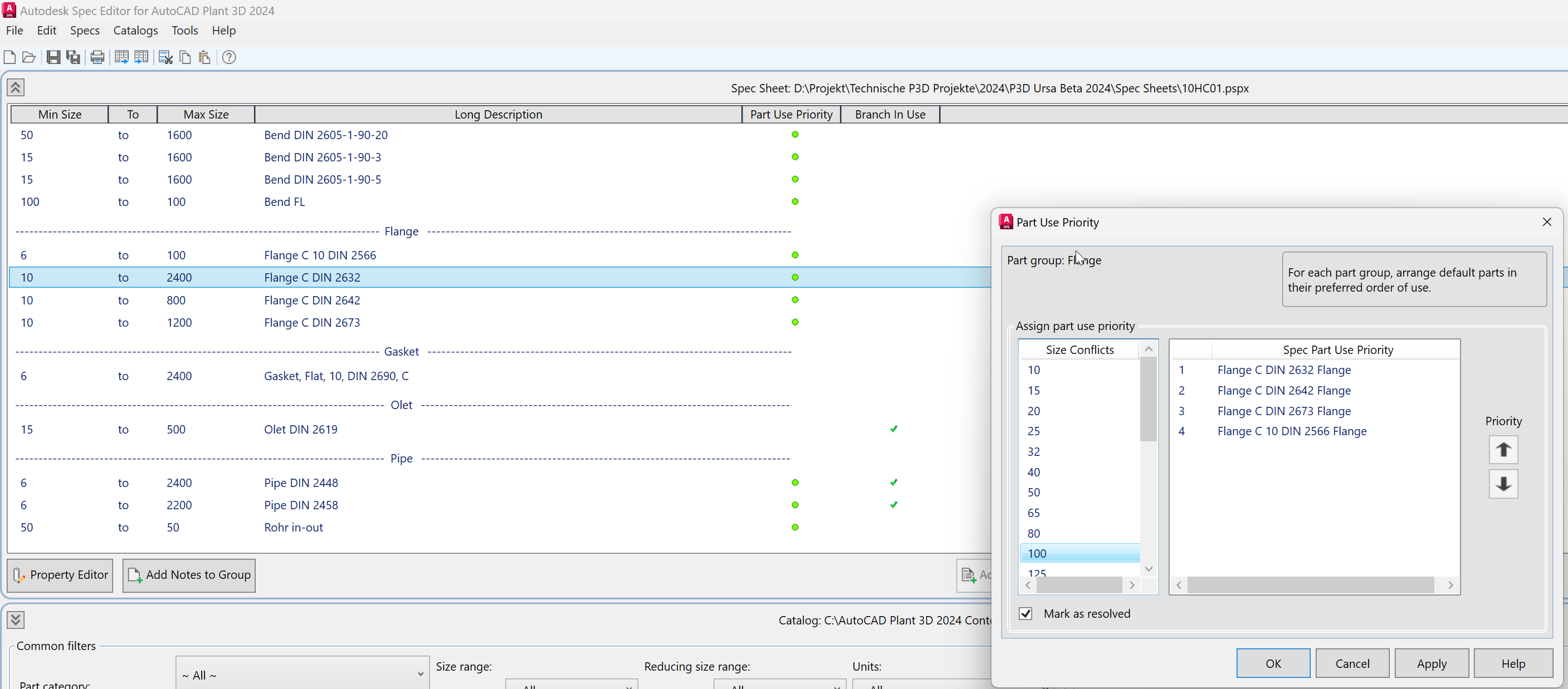 where can i set default flange type for valves - Autodesk Community