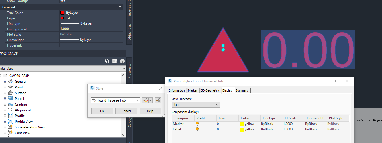 Solved: How do I override cogo point color without changing its layer? - Autodesk Community