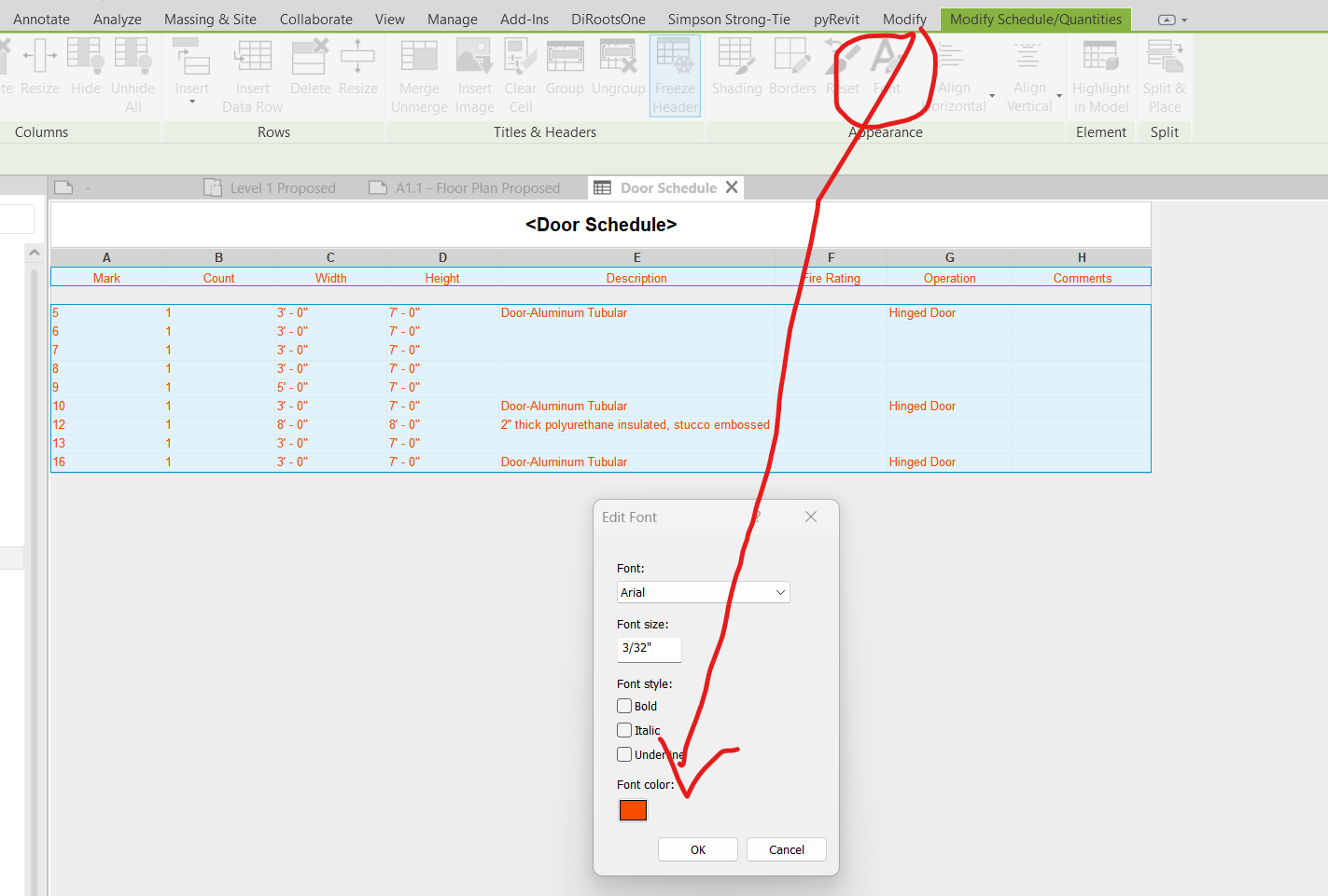 Solved: what controls the text color in schedules - Autodesk Community