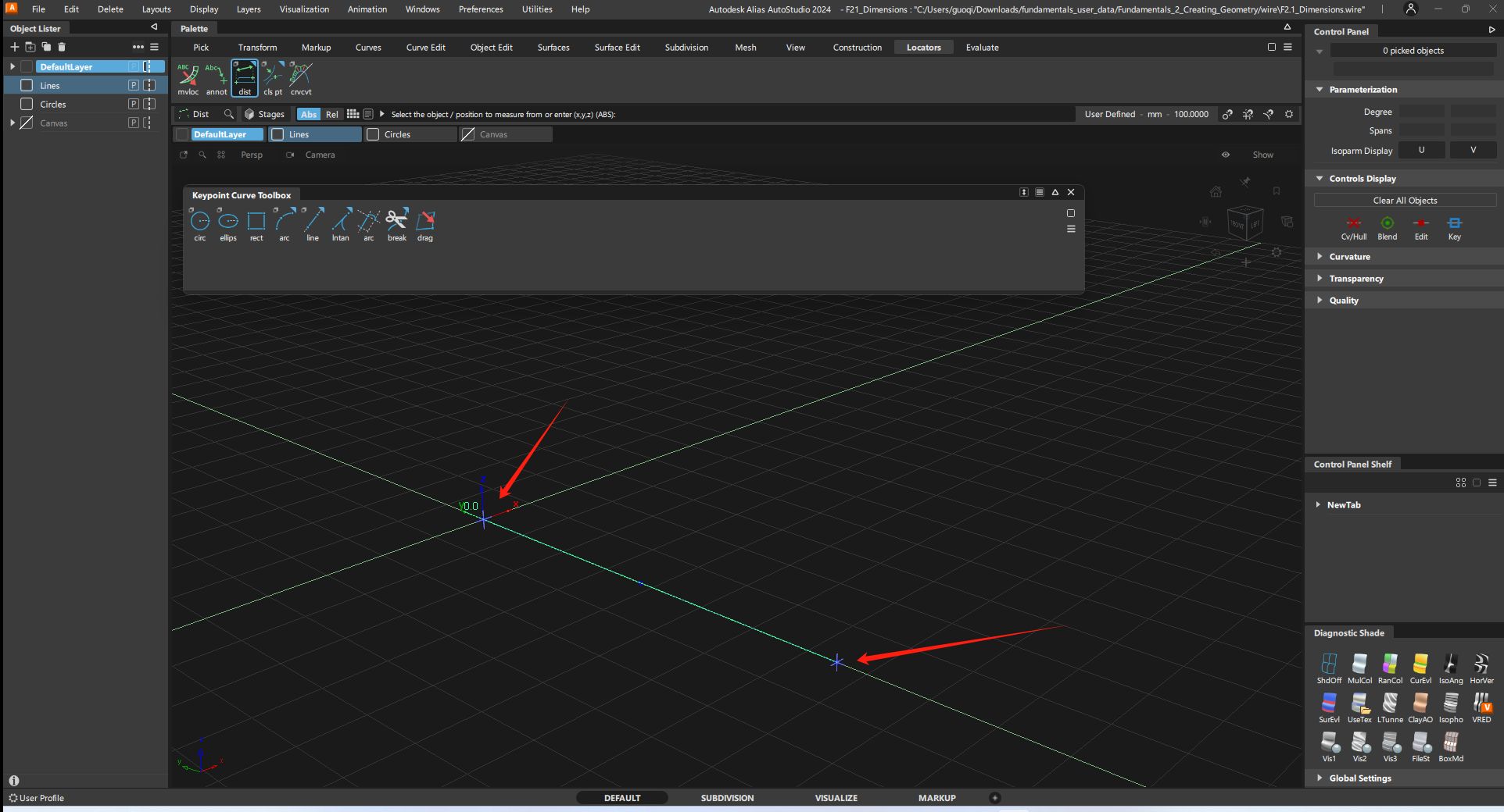 How can I use distance tool in Locators well? - Autodesk Community
