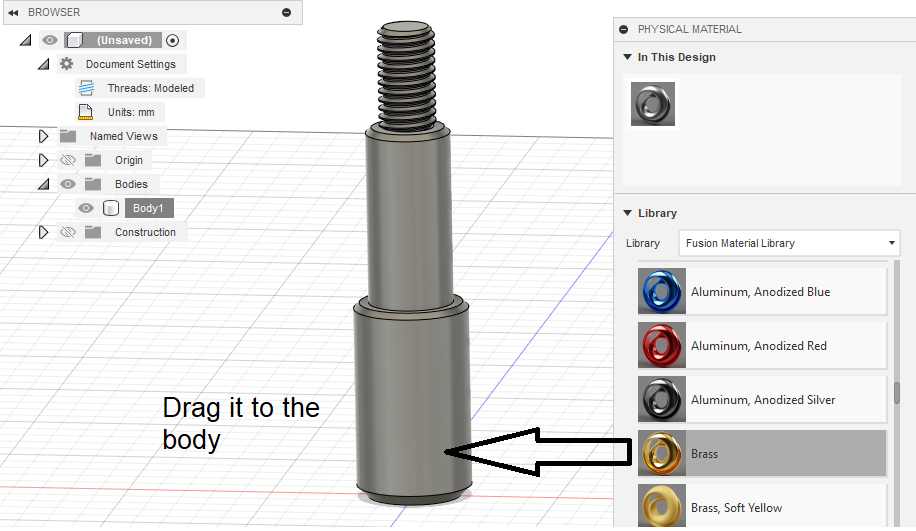 Solved: Fusion 360 - unassign and delete physical material not working - Autodesk Community