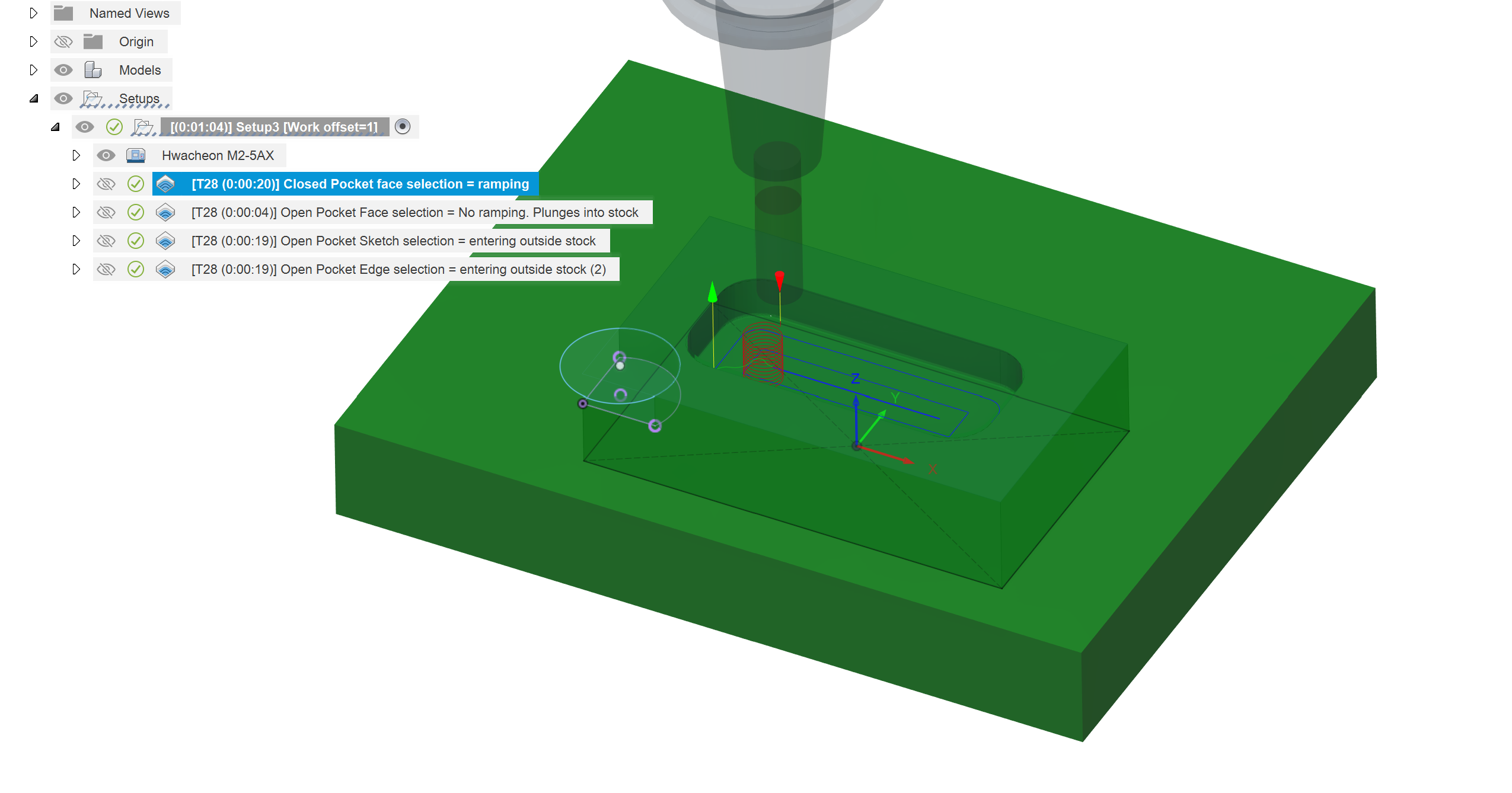 Solved: Open Pocket Tool Entry Stock Awareness - Autodesk Community