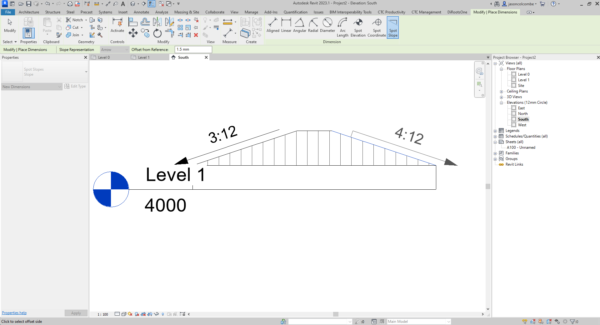 Solved: Spot slope show difference result between plan et elevation - Autodesk Community