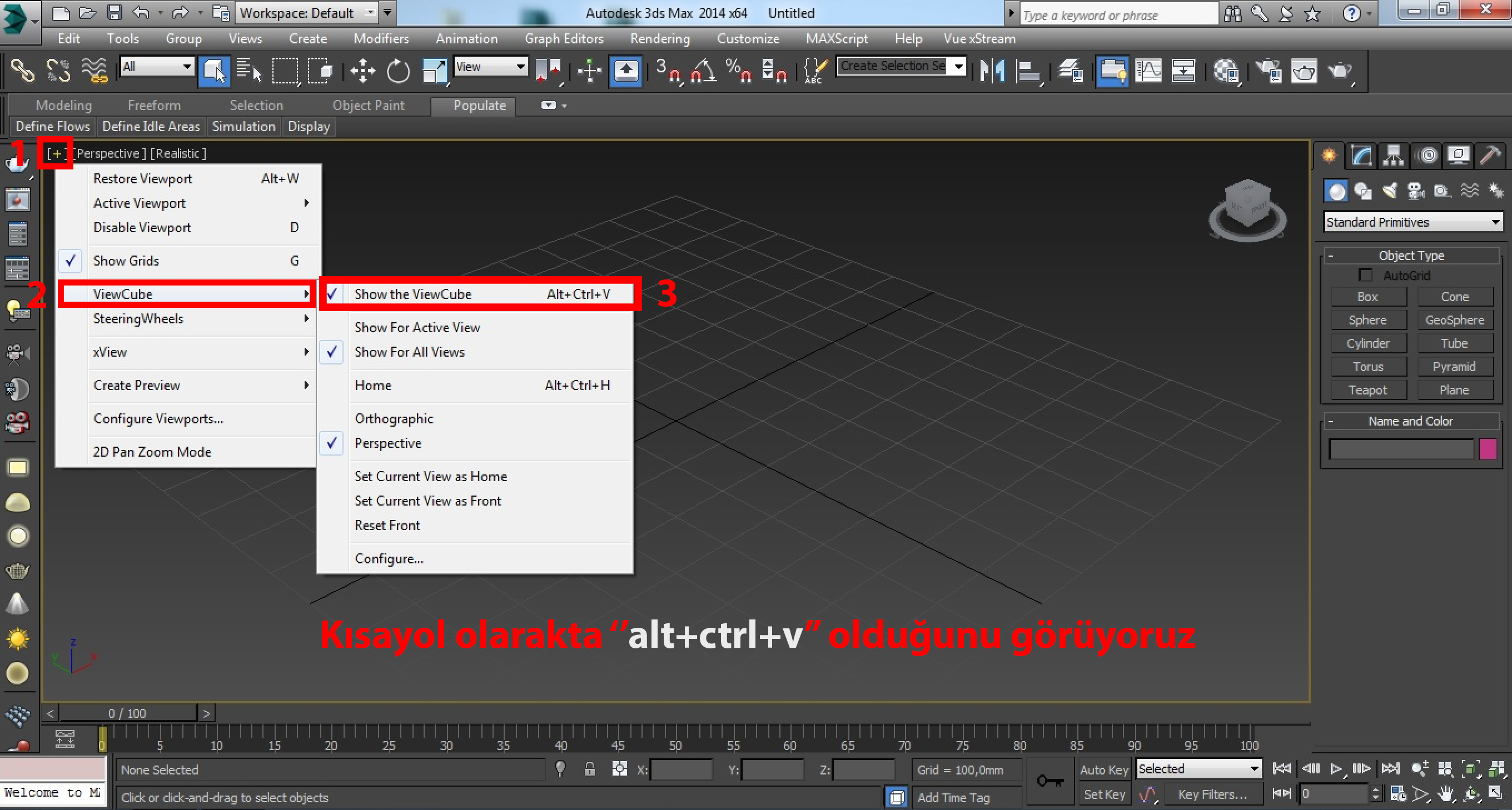 3Ds Max ViewCube kaybolursa yapmamız gerekenler - Autodesk Community