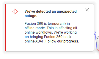 Fusion can't run in offline *or* online mode, so it doesn't work at all... - Autodesk Community