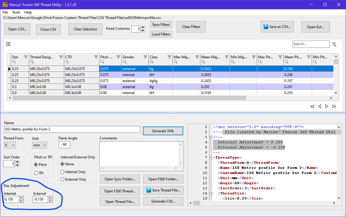 General guidance on adjusting size of threads for 3D printing ...