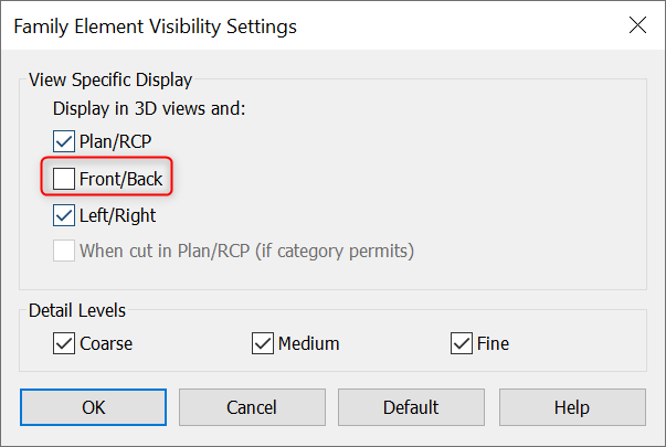 Solved: Family Element visibility setting Plan/RCP - Autodesk Community