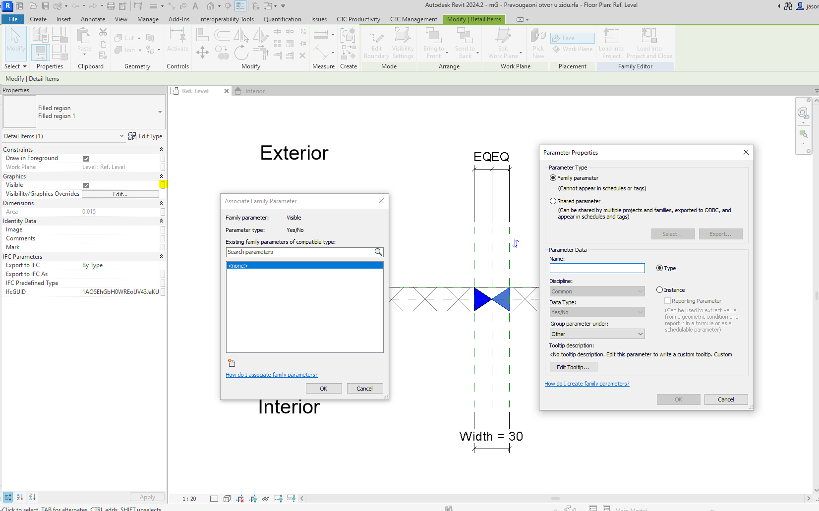 Opening in the wall (filled region/hatch problem) - Autodesk Community