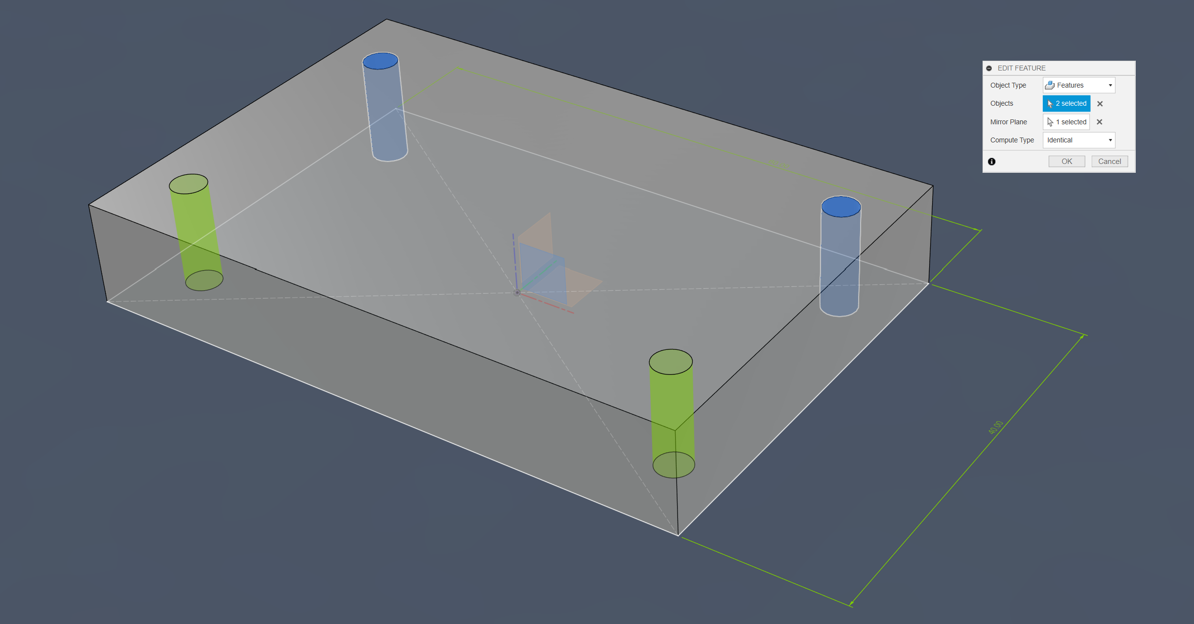Solved: In sketch, best way to place regularly-positioned corner holes ...